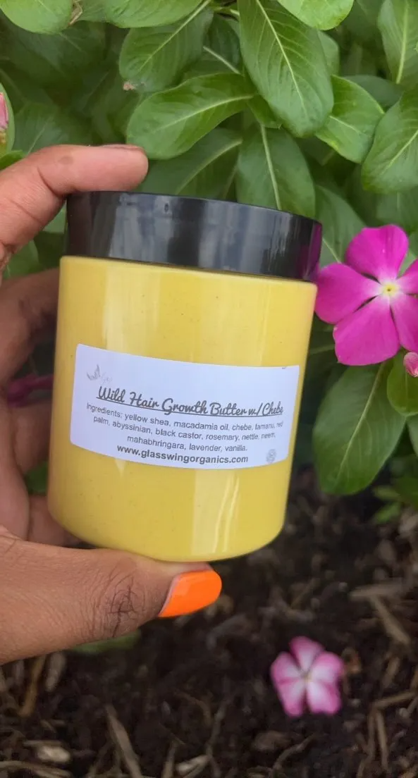 WILD HAIR GROWTH BUTTER WITH CHEBE – GlassWing Organics